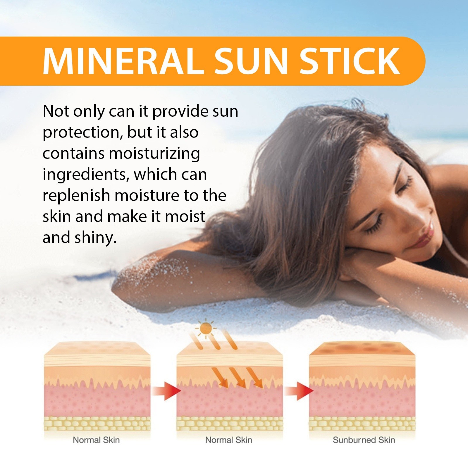 Moisturizing Protective Stick Against Summer Sun Exposure Refreshing Moisturizing Relieving Dry 